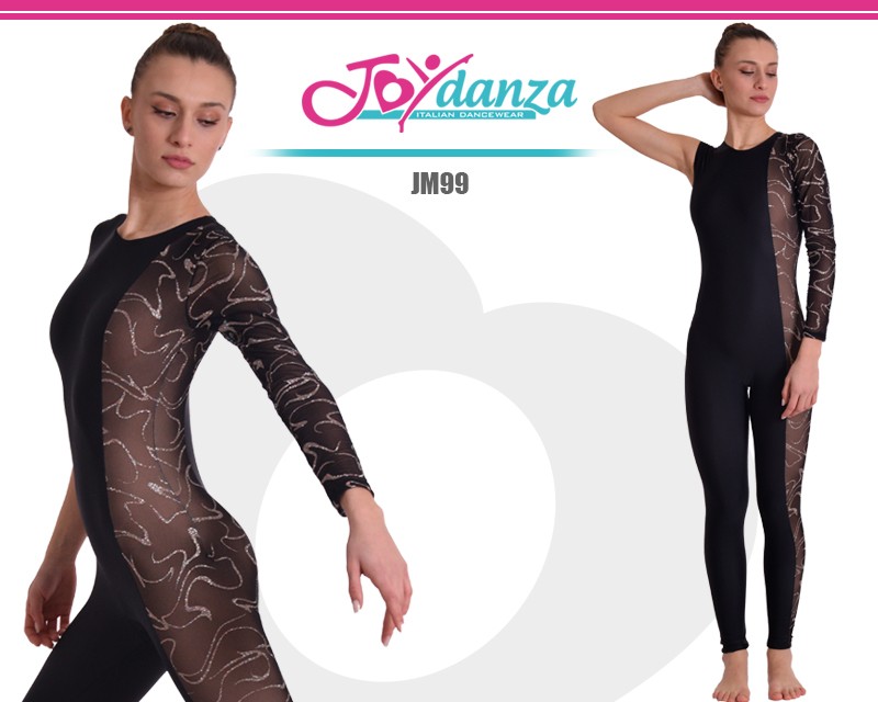 Tuta con Fianco Trasparente Glitter